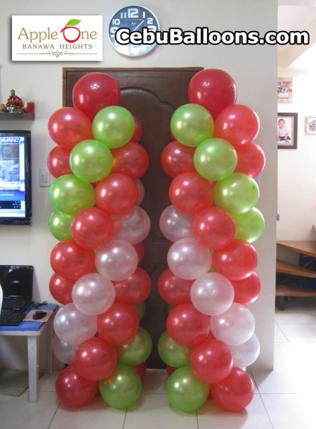 Basic Balloon Columns for Apple One Tower | Cebu Balloons and Party ...