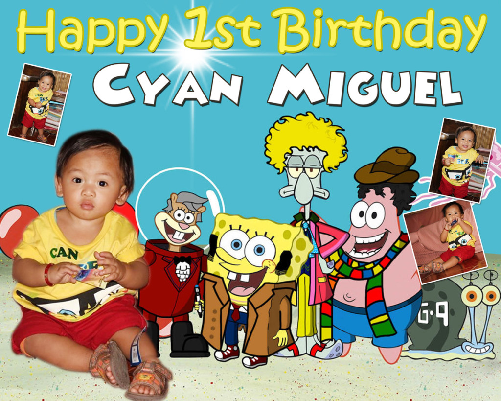 Cyan (Monterroyo) 1st Birthday (Spongebob Square Pants) | Cebu Balloons ...
