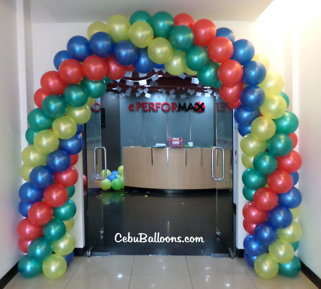 Balloon Arch at Eperformax Office in JY Square | Cebu Balloons and ...