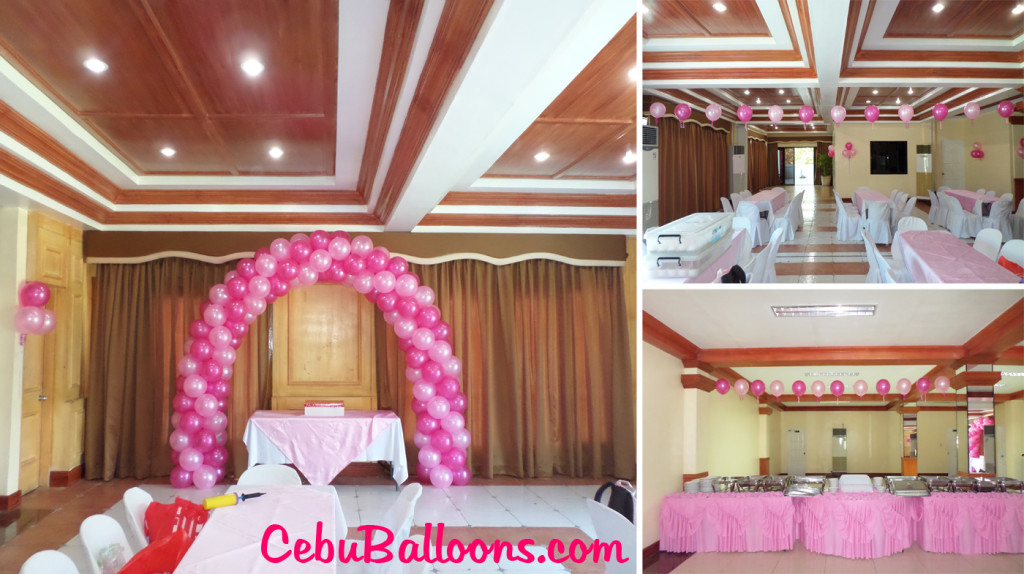 Balloon Arch with Banderitas and Stick Balloons at Mactan International ...